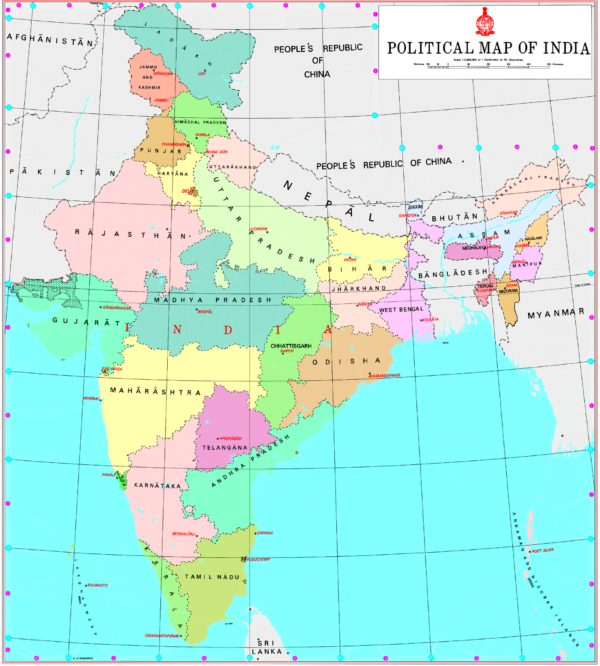 New Map of India – NCERT Tutorials